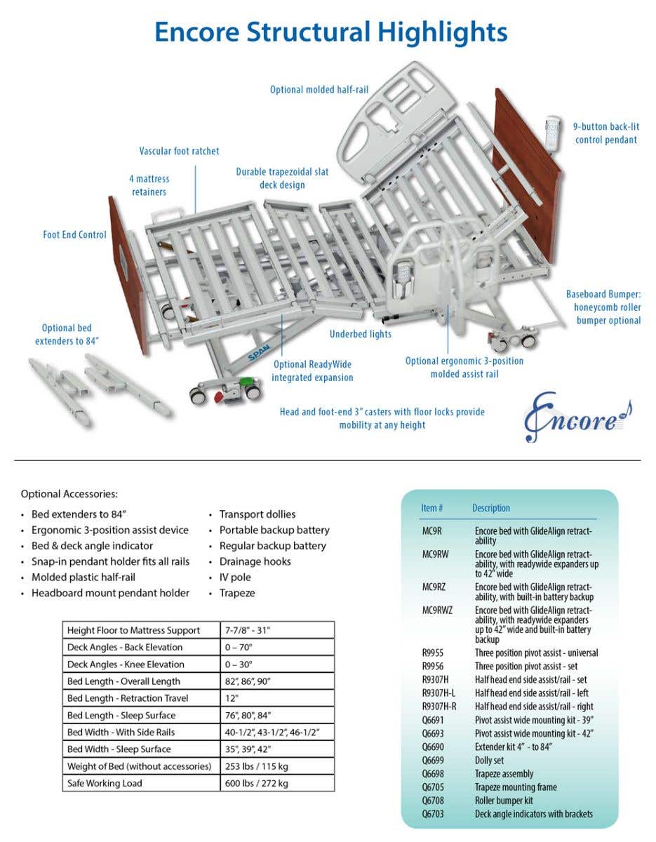 Encore Heavy Duty Low Hospital Bed